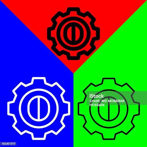 기어 또는 설정 아이콘입니다 인공 지능 컬렉션에서 벡터 아이콘을 설정합니다 윤곽선 스타일 기어 휠 아이콘입니다 개발에 대한 스톡 벡터 아트 및 기타 이미지 Istock