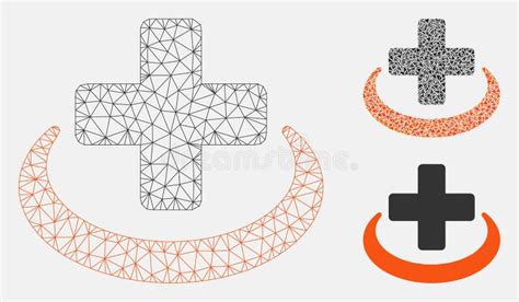 Medical Community Vector Mesh Carcass Model And Triangle Mosaic Icon Stock Vector Illustration