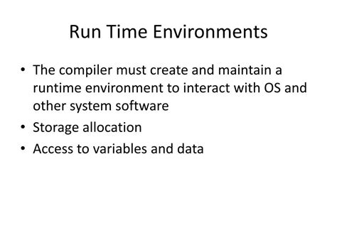 Ppt Run Time Environments Powerpoint Presentation Free Download Id