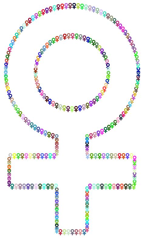 Download Female Symbol Fractal Outline Svg Freepngimg