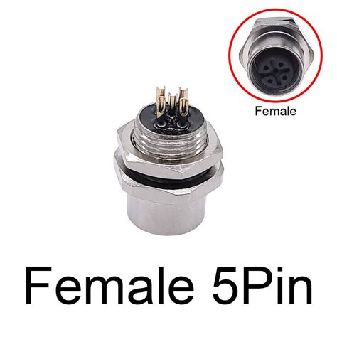 M12 Sensor Connector Panel Back Mount Waterproof F Grandado