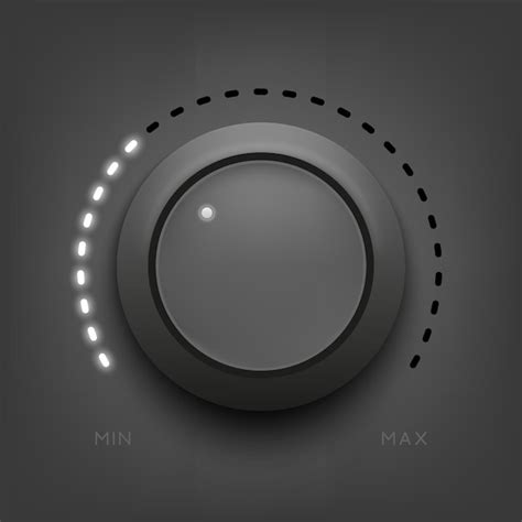 Premium Vector Volume Knob Switch Button Audio Dashboard Tumbler