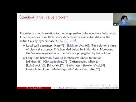 Free Video Rough Solutions Of The Relativistic Euler Equations From Harvard Cmsa Class Central