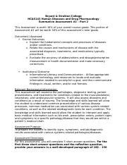 Week Summative Assessment Part Docx Bryant Stratton College HCAS Human Diseases