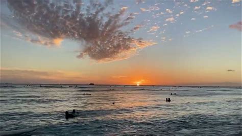 하와이 와이키키 해변의 석양waikiki Beach Sunset Youtube