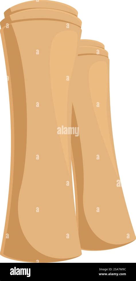 two papyrus scrolls standing upright suggesting ancient knowledge and