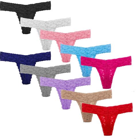 Pmrxi Paquete De 10 Tangas De Encaje Para Mujer Talla Grande