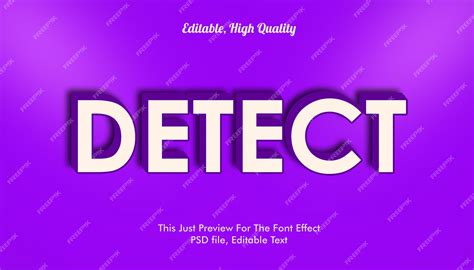 Premium Psd Detect Font Effect