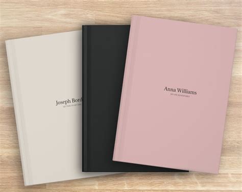 Personalized Journal With Name And Note Custom Hard Cover Notebook Minimalist Customized