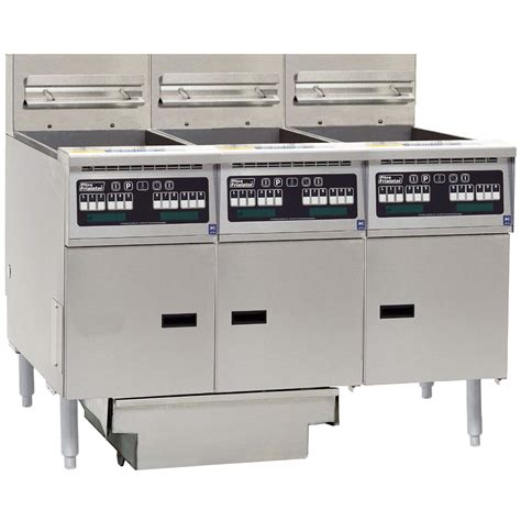 Pitco Ssh55 3fd I12 Solstice Supreme Natural Gas 120 150 Lb High Efficiency 3 Unit Floor Fryer