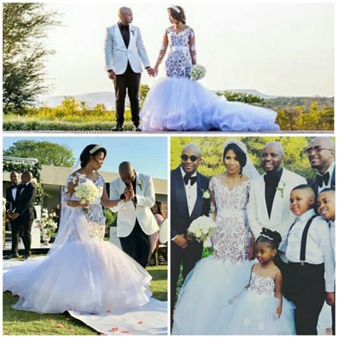Clipkulture Nhlanhla Mdlalose And Wife Percy In Their Beautiful White Wedding Outfits