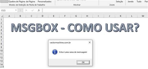 Como Usar Caixa De Mensagem MsgBox No VBA Vector Machine