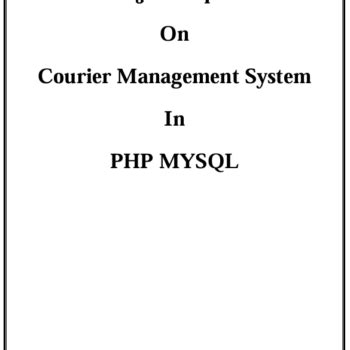 Courier Management System Project In PHP Mysql Project Er Diagram Projectworlds Store