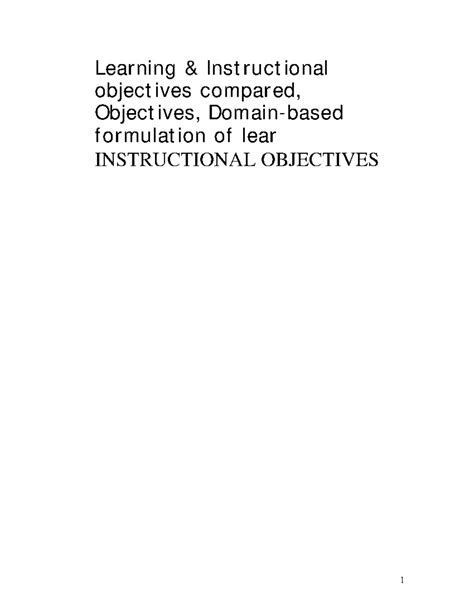 Asl Module Learning And Instructional Objectives Compared Objectives