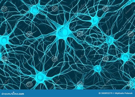 Digital Illustration Of Brain Neurons Neural Network Ai Generated Stock Image Image Of Render
