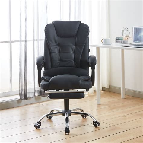 ᐉ Офисное кресло с подставкой для ног Bonro BN-6071 до 150 кг Черный ...