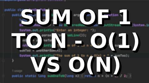 Java Sum Of Numbers From 1 To N Two Ways Which One Is Best Youtube