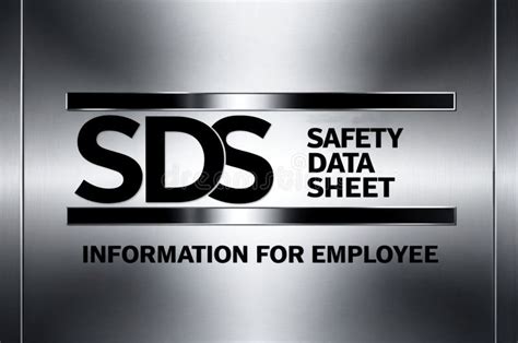 Design Illustration For Word Text Sds Of Safety Data Sheet Information For Employees Stock