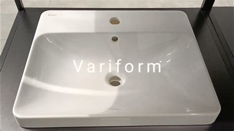 Geberit 500 741 01 2 Variform Умивальник прямокутний 55х45см що вбуд в стільницю з 1 отвором