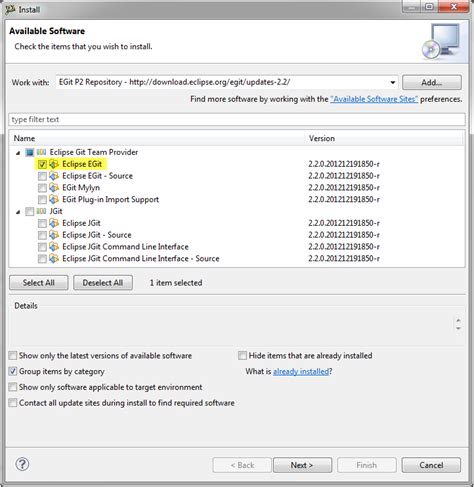 Installing EGit In Eclipse And CodeWarrior For MCU10 4 MCU On Eclipse