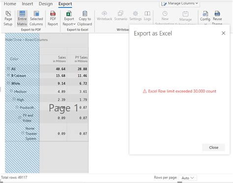 did you know the maximum number of rows that can be exported to excel