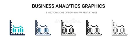 Business Analytics Graphics Icon In Filled Thin Line Outline And Stroke Style Vector