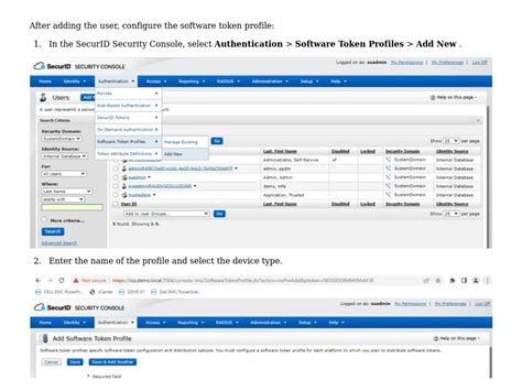 Configure Software Token Profile Powerprotect Appliances Configuring