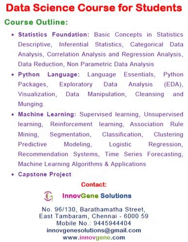 Data Science Using Python At Rs Person In Chennai ID