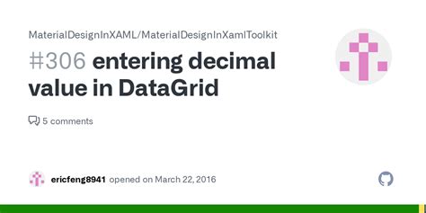 Entering Decimal Value In DataGrid Issue MaterialDesignInXAML