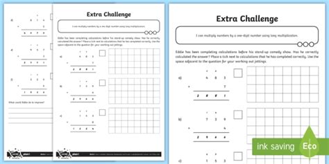 Checking Multiplication Calculations Worksheet Worksheet