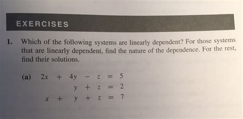 Solved Exercises 1 Which Of The Following Systems Are