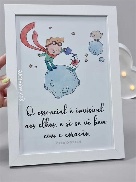 Quadro Com Frase Tema Pequeno Principe