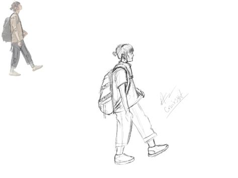 Anime Guy Walking Walking By Croixs4nt On Deviantart