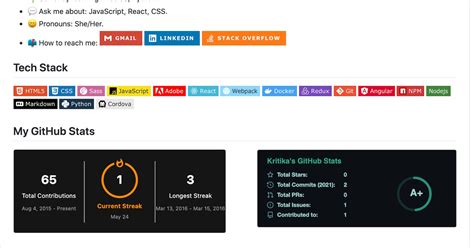 create a github profile readme md with widgets