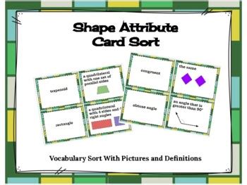 Shape Attribute Vocabulary Sort By Emily McGhee TPT
