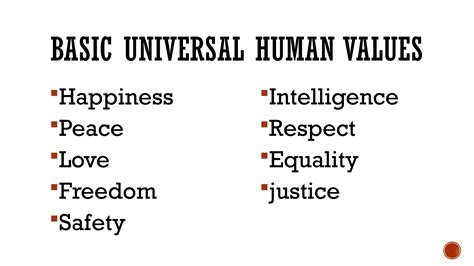 Ethics Lesson 7 Universal Values Pptx Religion And Spirituality