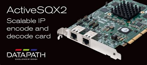 activesqx2 card for highly scalable ip encoding and decoding