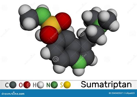 Sumatriptan Molecule It Is Serotonin Receptor Agonist Used To Treat Migraines Headache