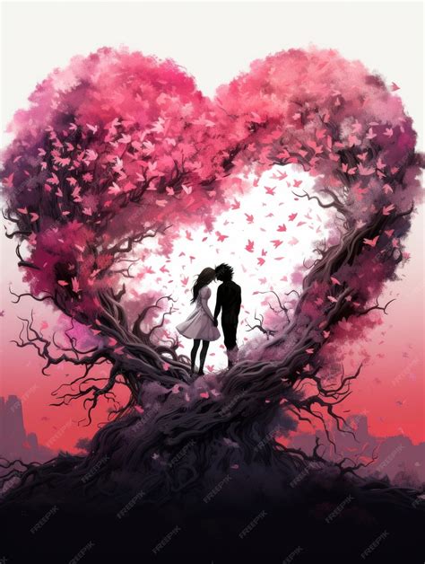 사랑에 빠진 판타지 스타일의 캐릭터 무료 사진