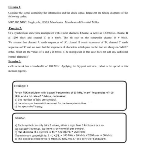 solved exercise 2 or a synchronous static time multiplexer