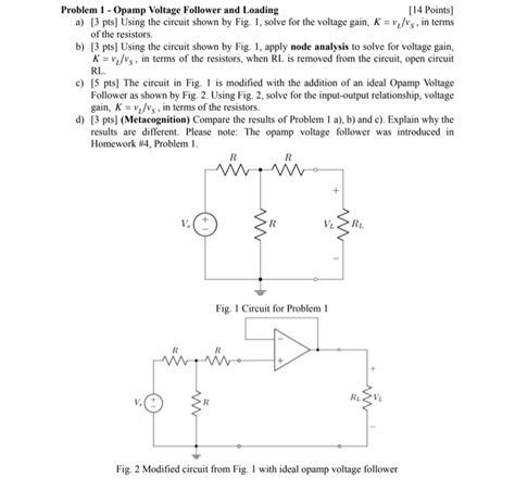solved problem 1 opamp voltage follower and loading [14