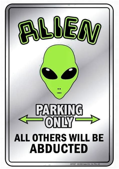 Alien Parking Sign