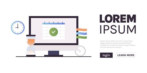계획 및 작업 작업 예약 체크리스트 작성 달력을 사용하여 일정 만들기 비즈니스 조직 개념 개념에 대한 스톡 벡터 아트 및 기타 이미지 Istock