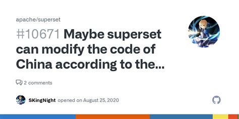 Maybe Superset Can Modify The Code Of China According To The Iso 3166