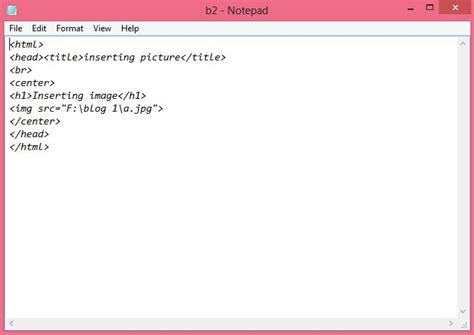Insert Picture In HTML
