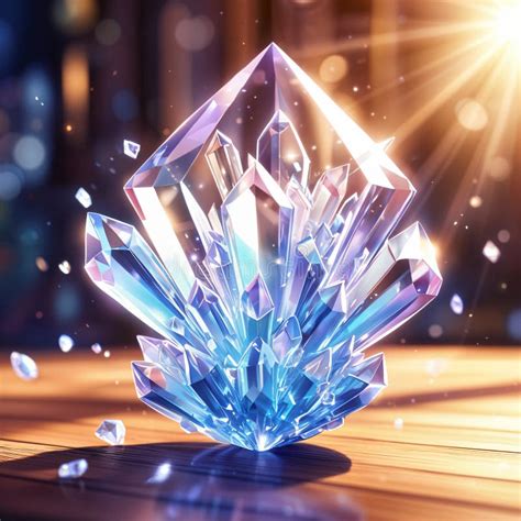 Large Sparkling Crystal On A Table Stock Illustration Illustration Of Gemstone Floor 338843492