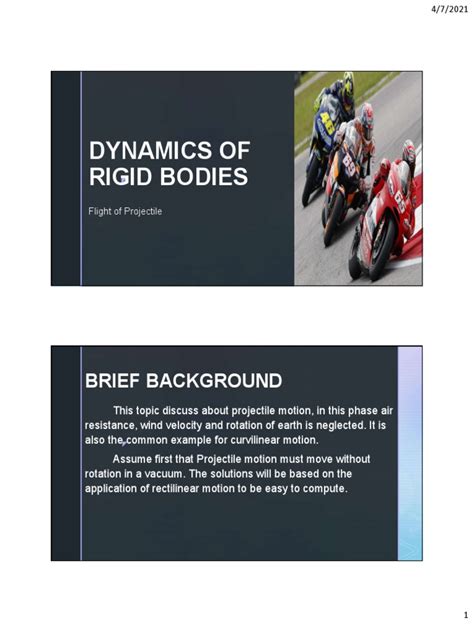 Topic 6 Flight Of Projectile 2 Pdf Projectiles Metrology