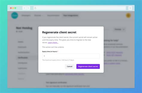 Regenerate A Client Secret Signature Verification Canva Extensions