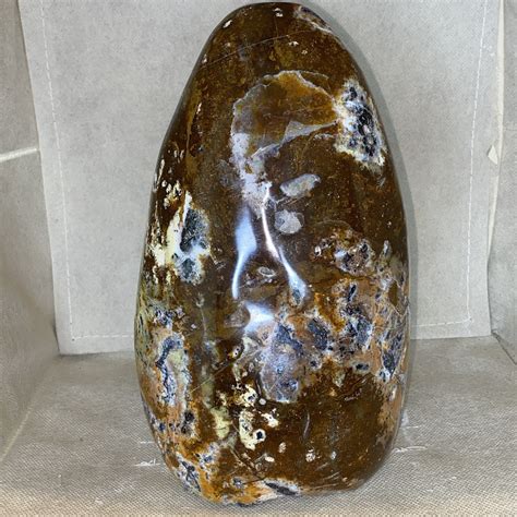 Large Polished Brown Jasper Freeform Self Standing Brown Jasper Crystal