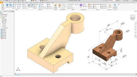 Autodesk Inventor Tutorial For Beginners Exercise 03 Youtube